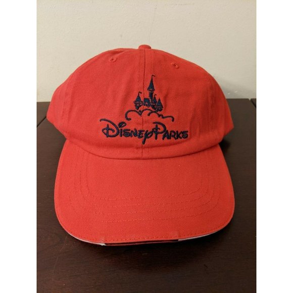 Disney | Accessories | New Disney Parks Red Cap Hat Adjustable Adult 0 ...